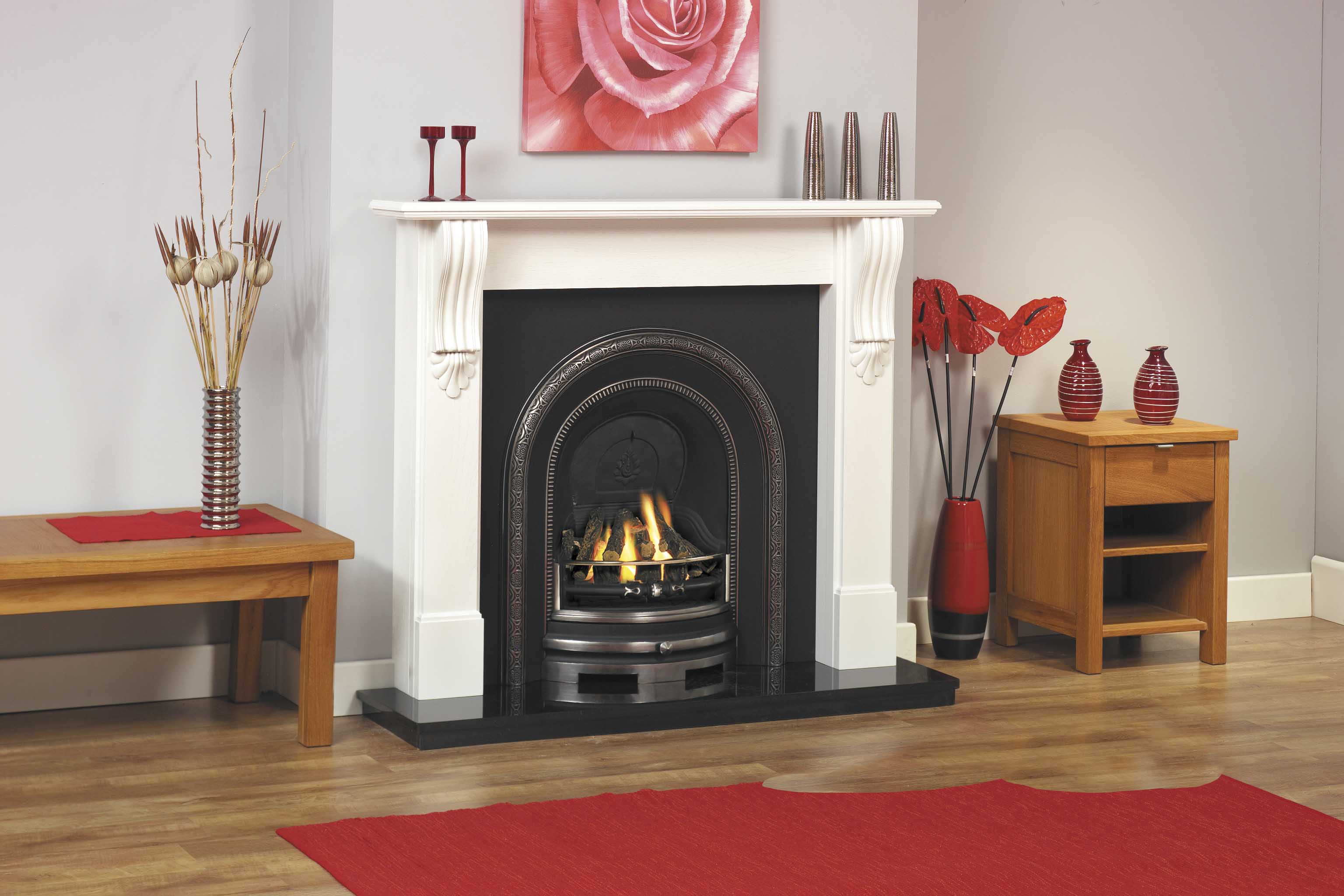 GB Mantels Kingsley Oak Veneer Surround - Stanningley Firesides